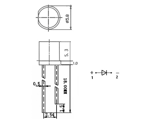 5mm平头发射管（850nm)-深圳市天实光电科技有限公司-LED灯珠厂家,生产商,供应商